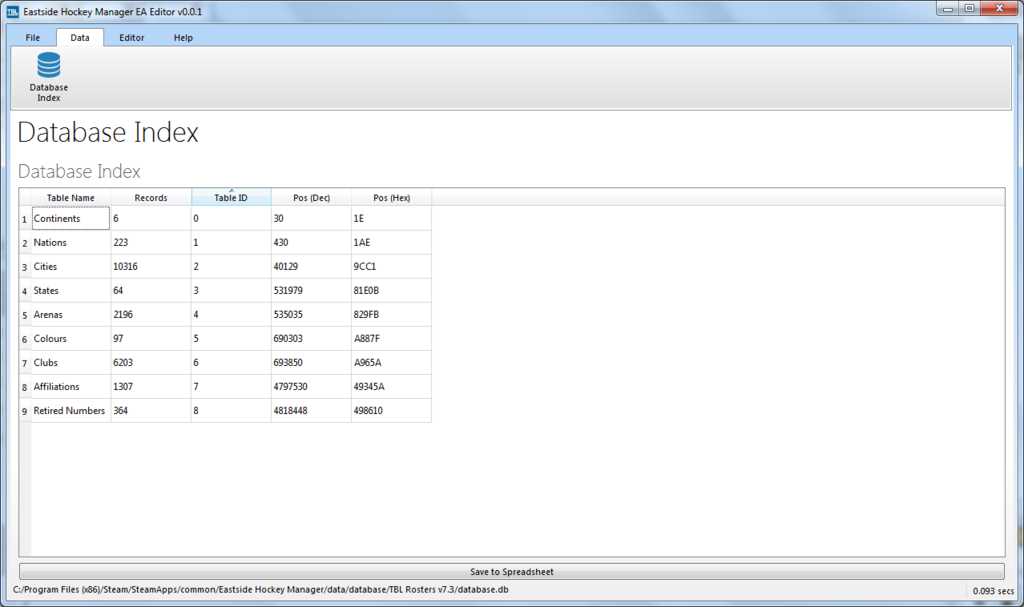 EHM 1 Database & Saved Game Editor v1: BUG REPORTS & FEATURE REQUESTS - EHM The Blue Line